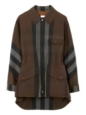 BURBERRY Burberry Checked Long-Sleeve Jacket