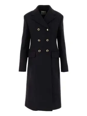 Miu Miu Long-sleeved Double-breasted Coat - Blue