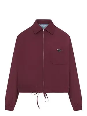 Prada Zip-up Drawstring Jacket - Garnet Red