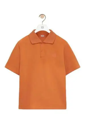 Loewe Anagram Embroidered Polo Shirt - Orange
