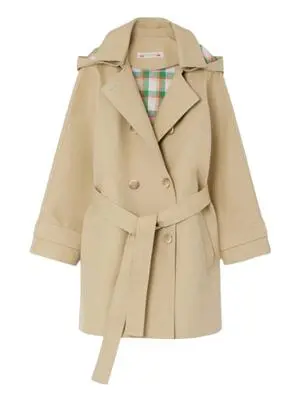 Bonpoint Teen Belted Hooded Trench Coat - Nude