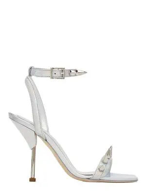 Alexander McQueen Studded Heeled Sandals - White