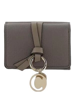 Chloé Alphabet Tri-fold Compact Wallet - Black