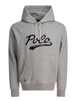 Polo Ralph Lauren Double-knit Logo Drawstring Hoodie - Grey