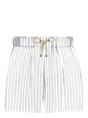 BRUNELLO CUCINELLI Brunello Cucinelli Striped Drawstring Shorts