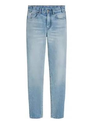 Celine Tess Jeans In Eclipse Wash Denim - Blue