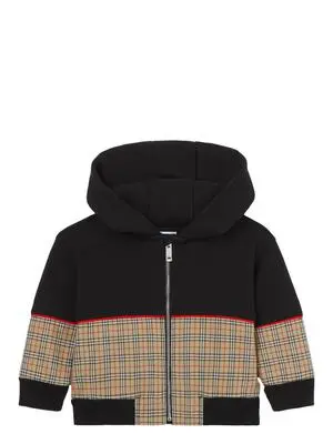BURBERRY Burberry Panelled House Check Hooded Jacket