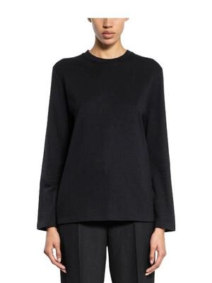 JIL SANDER Universal Awareness" Logo Print Long Sleeve T-shirt - Black