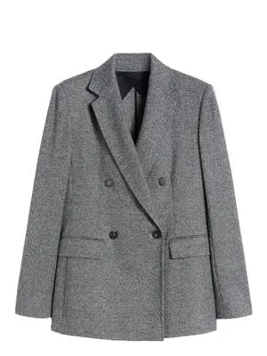 Max Mara Double-breasted Jersey Blazer - Medium Gray