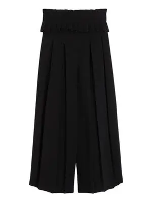 Max Mara Plissé-pleated Cady Trousers - Black