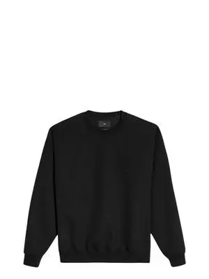 Y3 Crewneck Sweatshirt With Satin Logo Detail - Black