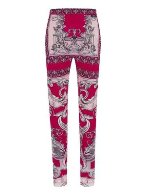 Versace Baroque Printed High Waist Leggings - Multicolor