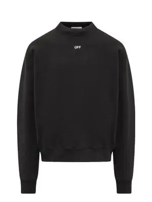 Off-White Logo Printed Crewneck Sweatshirt - Black
