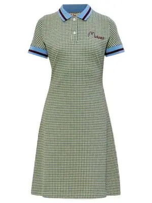 Marni Checked Mini Dress - Green
