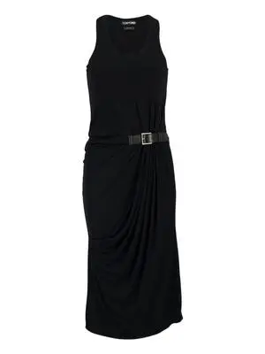 TOM FORD Strapless Draped Tank Dress - Black