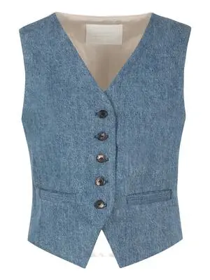 Citizens Of Humanity Denim Button Vest - Blue