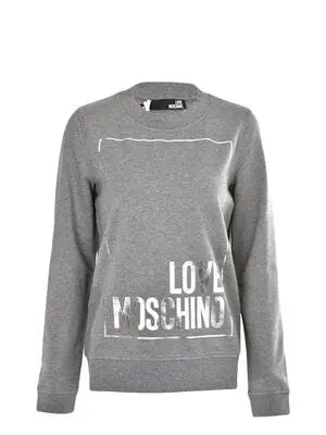 Moschino Print Crewneck Sweatshirt - Gray
