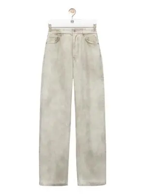 Loewe Straight-leg Jeans With Logo Patch - Light Gray