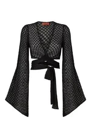 Missoni Raschel Lace Wrap Top - Black