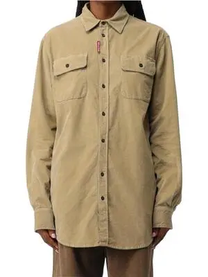 Dsquared2 Long Sleeve Shirt With Patch Pockets - Nude