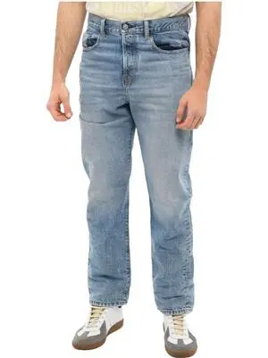 DIESEL® D-viker Logo Embroidered Straight-leg Jeans - Gray
