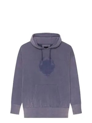 Givenchy Distressed Logo Hoodie - Medium Blue