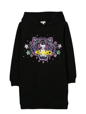 Kenzo Logo Hooded Sweater - Black