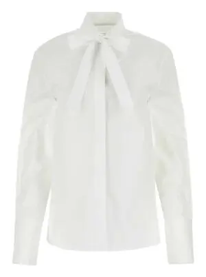 JIL SANDER Long-sleeved Bow Detail Shirt - White