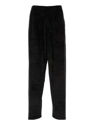 Balenciaga Velvet-effect Elastic Waist Trousers - Black