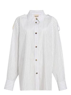 Khaite Khaite The Tamal Striped Button-Up Shirt No