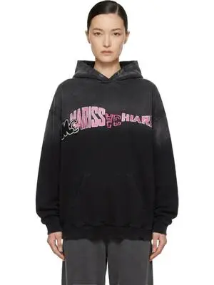 Marissa Chiara Long-sleeved Hooded Sweatshirt - Black