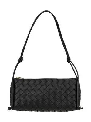 Bottega Veneta Intrecciato Shoulder Bag - Black