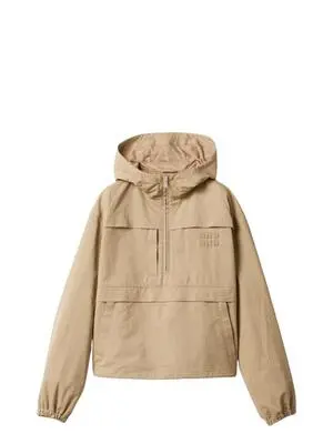 MIU MIU Miu Miu Ripstop Blouson Anorak Jacket With Drawstring Hood
