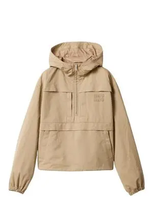 MIU MIU Miu Miu Ripstop Blouson Anorak Jacket With Drawstring Hood