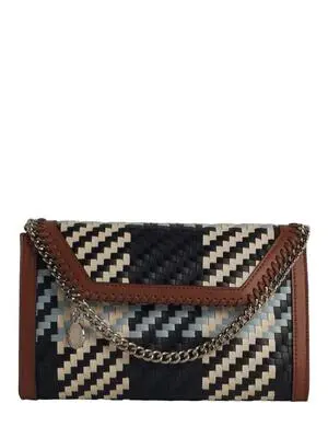 Stella McCartney Mini Checked Foldover Crossbody Bag - Black