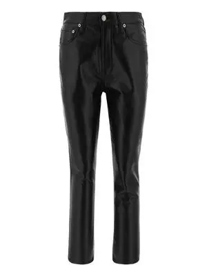 AGOLDE Faux Leather Pants - Black