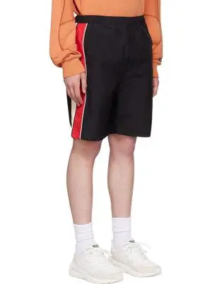 DIESEL® Sports Side-band Piped Shorts - Black