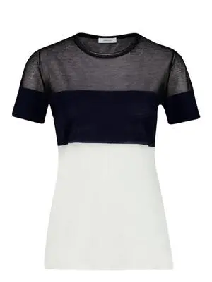 FERRAGAMO Panelled Crewneck T-shirt - Black