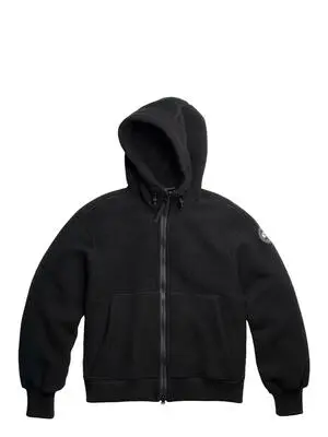 Canada Goose Zip Up Fleece Hooded Jacket - Black