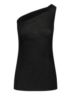 Rick Owens Asymmetric Sleeveless Top - Black