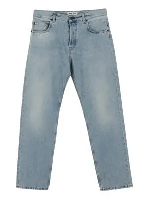 Miu Miu Logo Patch Straight-leg Jeans - Blue