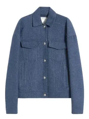 Sportmax Long-sleeved Casual Jacket - Navy Blue
