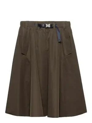 Prada Belted Midi Skirt - Camouflage Green