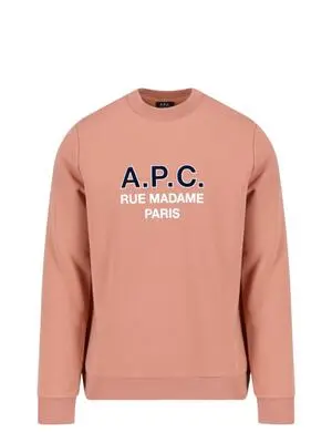 A.p.c. Madame" Logo Crewneck Sweatshirt - Pink