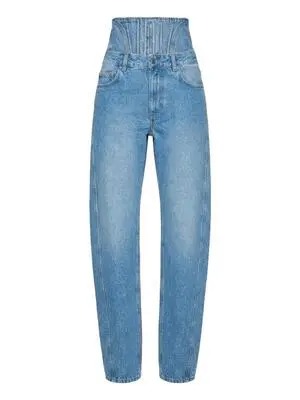 MUGLER Layered Detail Jeans - Blue