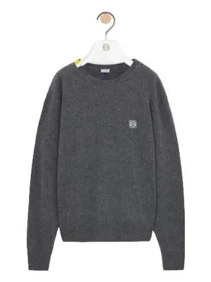 Loewe Two-tone Intarsia Detailed Jumper - Grey