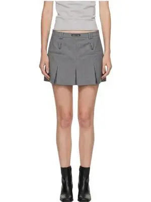 MARISSA CHIARA Belt Loop Skirt - Grey