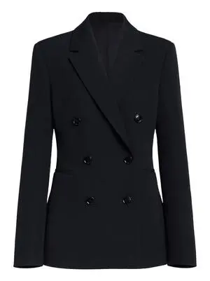 Alaïa Crepe Cinched Blazer - Black