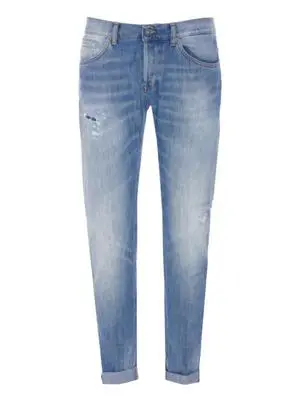 DONDUP Distressed Light Wash Jeans - Blue