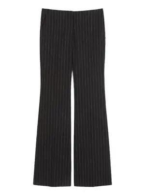 Sportmax Pinstriped Flared Trousers - Black